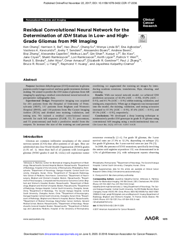 (PDF) Data from Residual Convolutional Neural Network for the Determination of IDH Status in Low ...