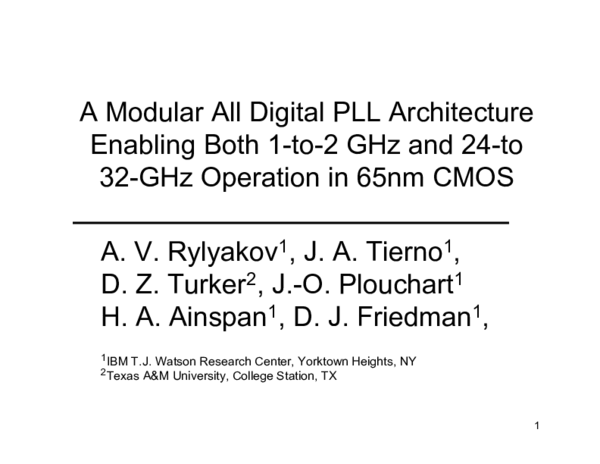 (PDF) A Modular All-Digital PLL Architecture Enabling Both 1-to-2GHz ...