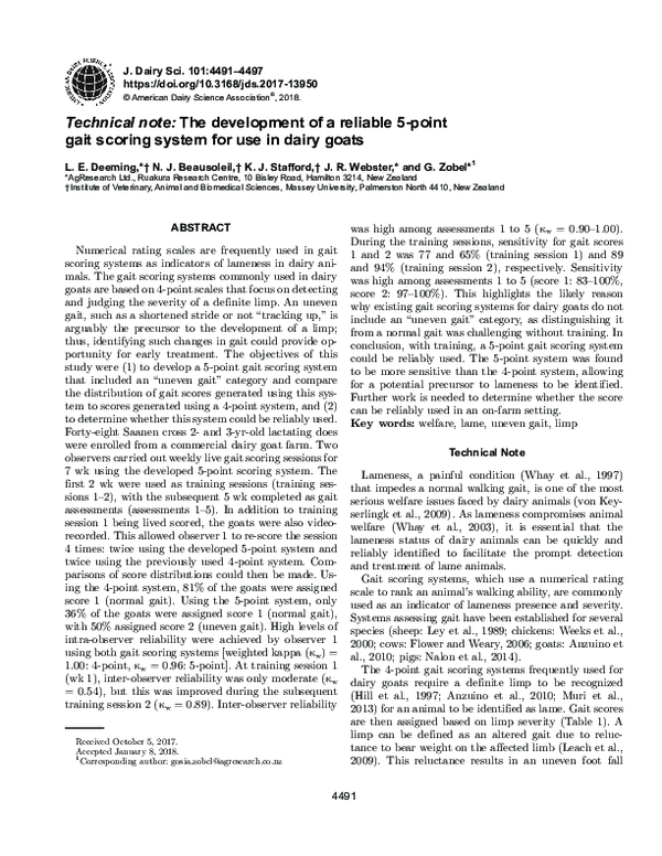 (PDF) Technical note: The development of a reliable 5-point gait ...