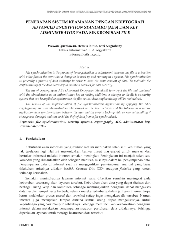 (PDF) Penerapan Sistem Keamanan Dengan Kriptografi Advanced Encryption ...