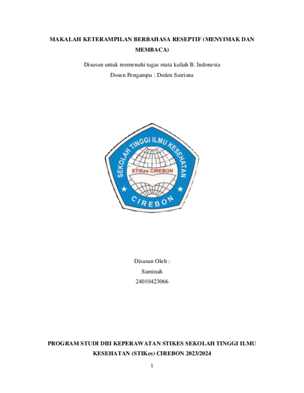 (PDF) Makalah keterampilan berbahasa reseptif (menyimak dan membaca)