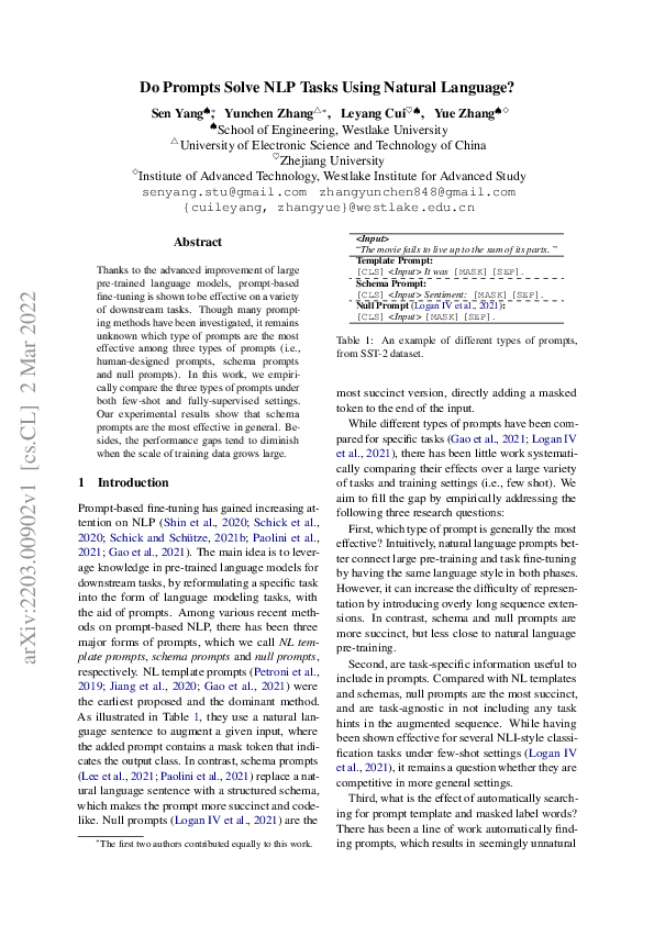 (PDF) Do Prompts Solve NLP Tasks Using Natural Language?