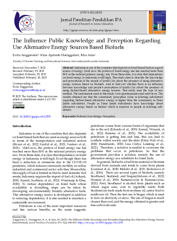 (PDF) Influence Public Knowledge and Perception Regarding Use ...