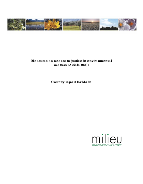(PDF) Country report for Malta