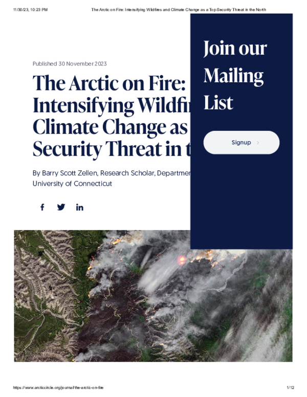 (PDF) The Arctic on Fire