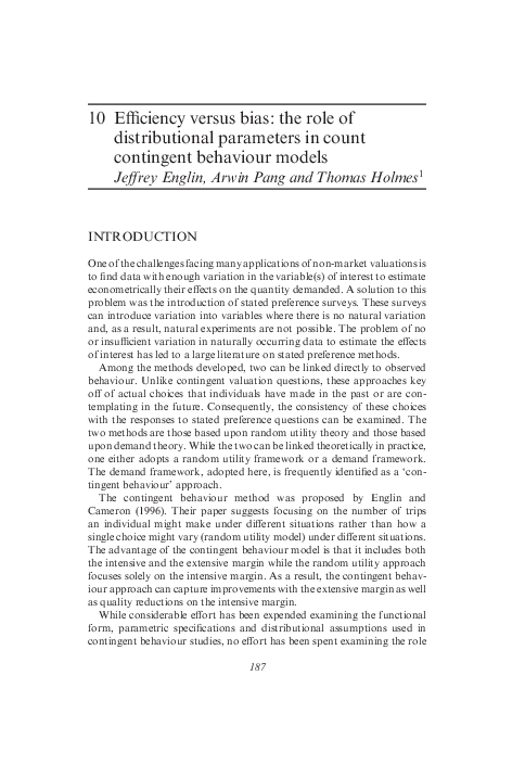 (PDF) Efficiency versus Bias: The Role of Distributional Parameters in ...