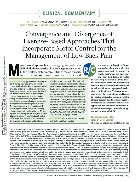 (PDF) Convergence and Divergence of Exercise-Based Approaches That ...