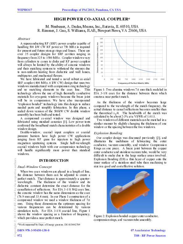 (PDF) High Power Co-Axial Coupler