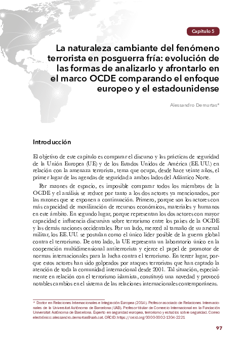 (PDF) La naturaleza cambiante del fenómeno terrorista en la posguerra ...