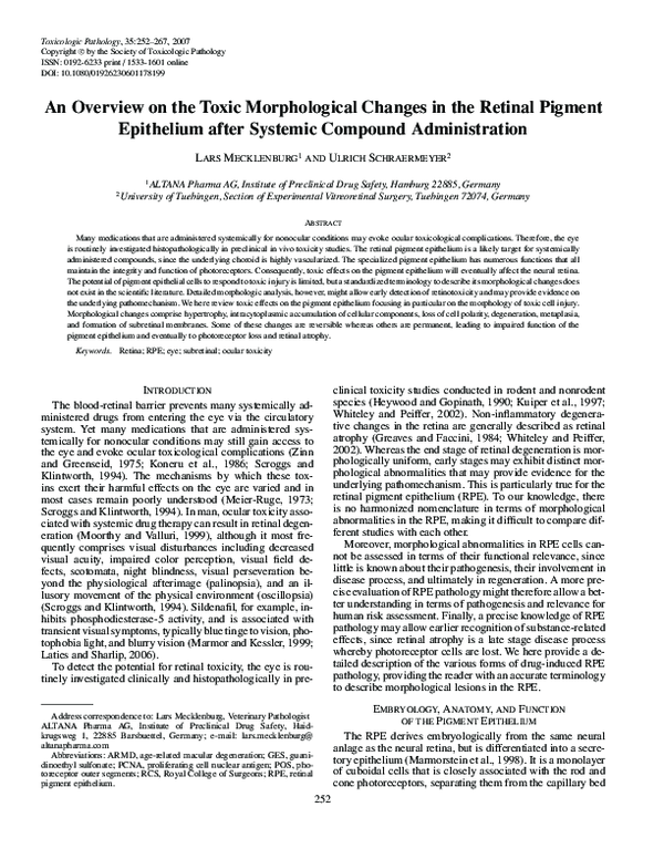 (PDF) An overview on the toxic morphological changes in the retinal ...