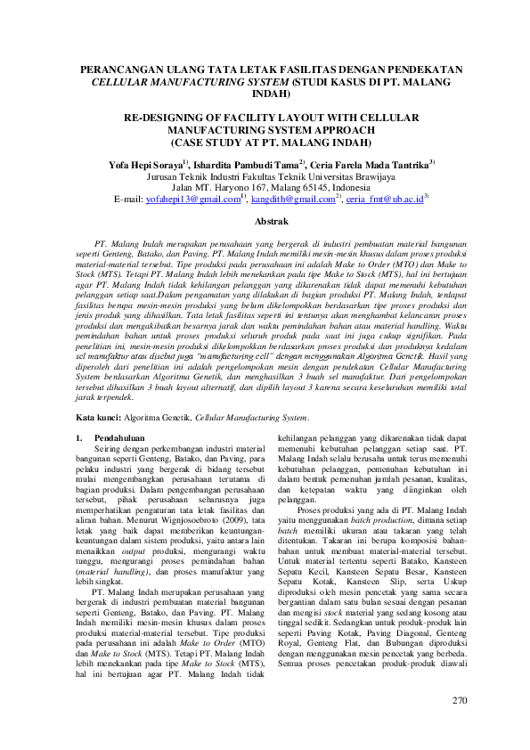 (PDF) PERANCANGAN ULANG TATA LETAK FASILITAS DENGAN MENGGUNAKAN ...