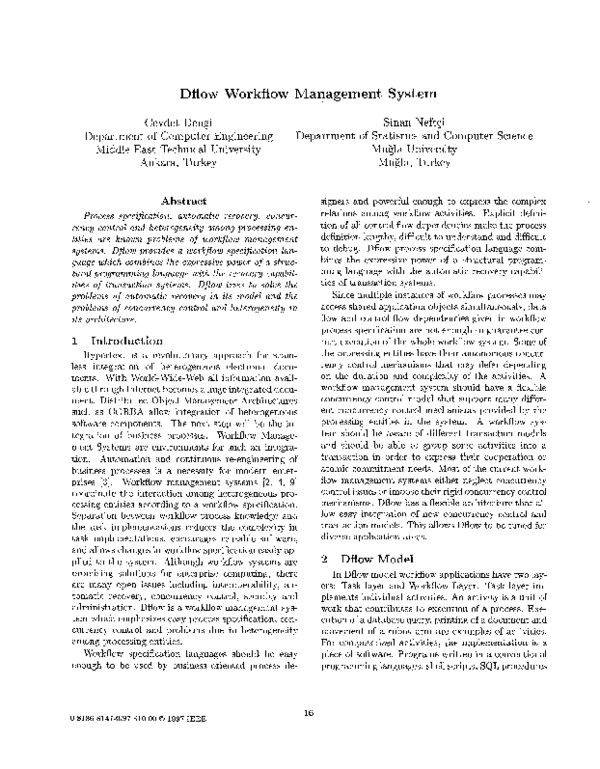 (PDF) Dflow workflow management system