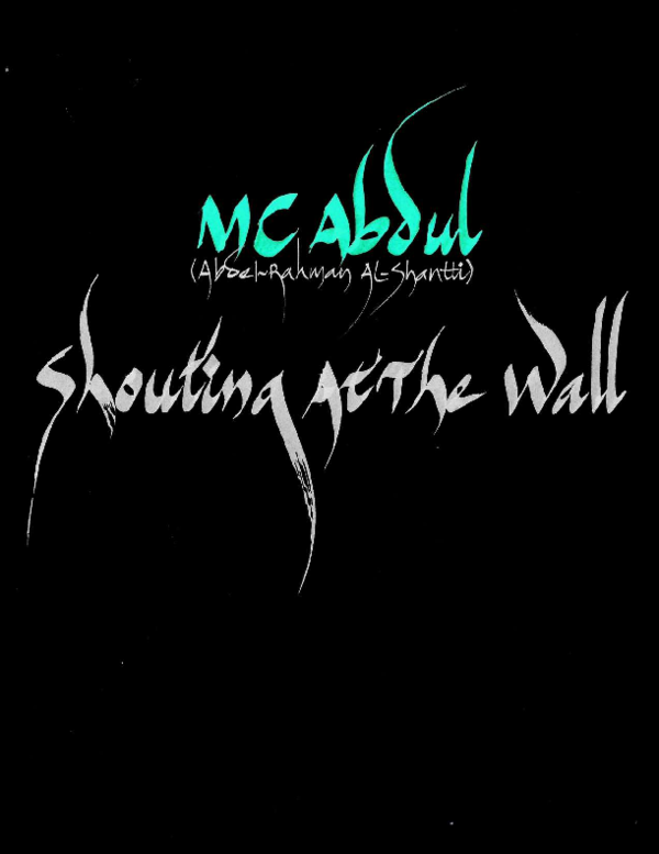(PDF) Teenage Palestinian rapper MC Abdul: Shouting At The Wall