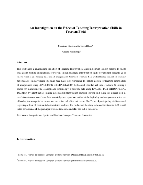 (PDF) An investigation on the effect of teaching interpretation skills ...