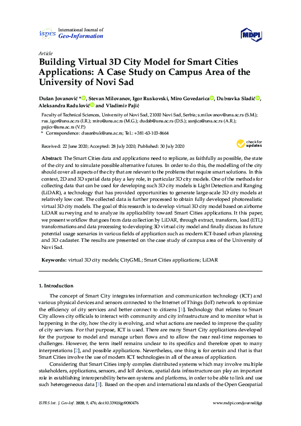 (PDF) Building Virtual 3D City Model for Smart Cities Applications: A Case Study on Campus Area ...