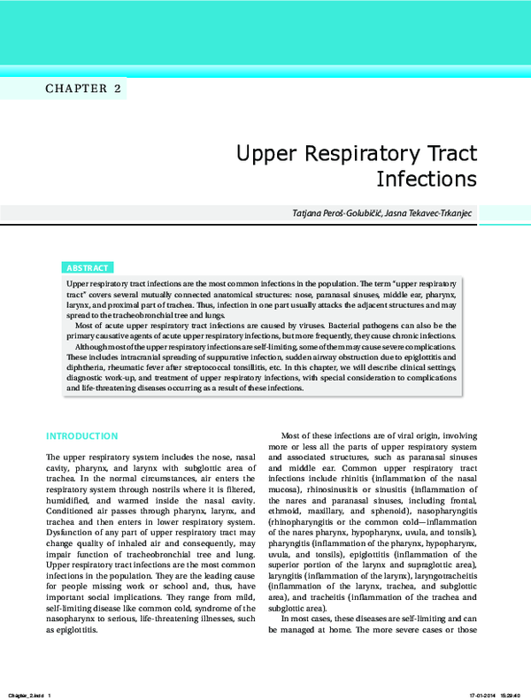 (PDF) Upper respiratory tract infections