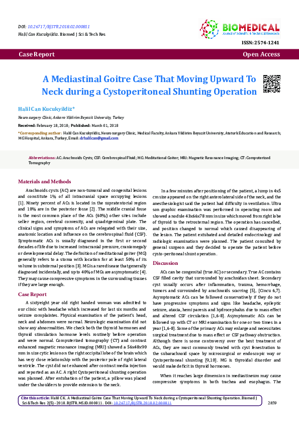 (PDF) A Mediastinal Goitre Case That Moving Upward To Neck during a ...