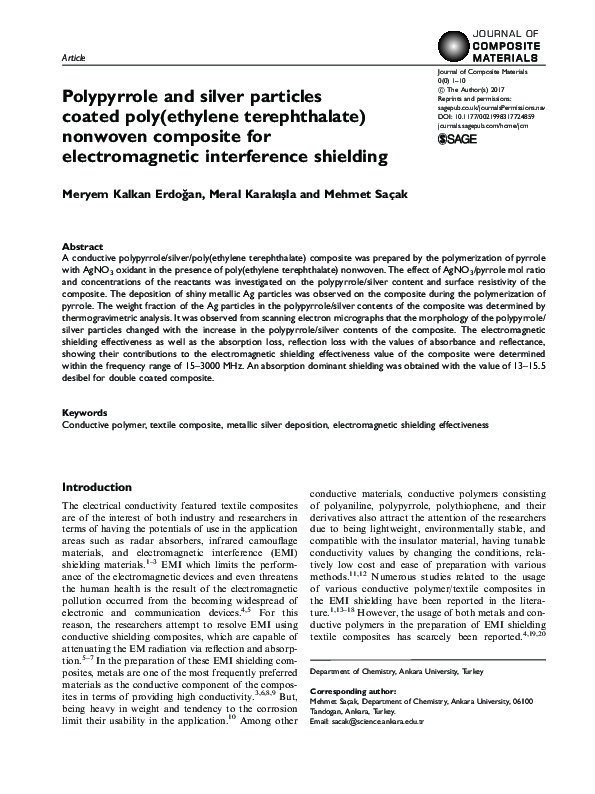 (PDF) Polypyrrole and silver particles coated poly(ethylene ...