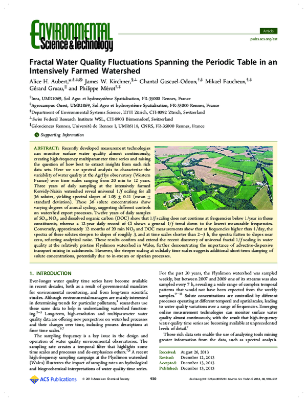 (PDF) Fractal Water Quality Fluctuations Spanning the Periodic Table in ...