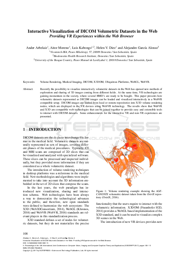 (PDF) Interactive Visualization of DICOM Volumetric Datasets in the Web - Providing VR ...
