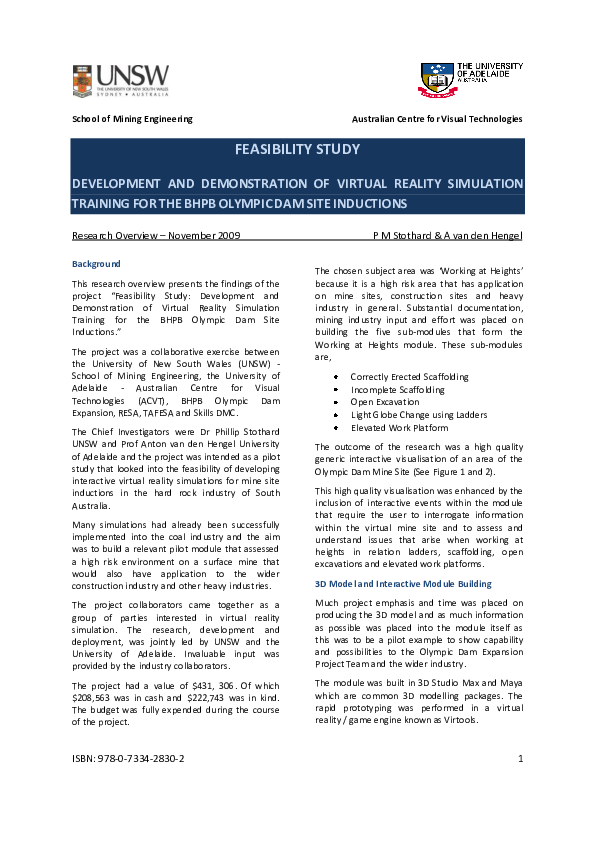 (PDF) Feasibility Study: Development and Demonstration of Virtual Reality Simulation Training ...