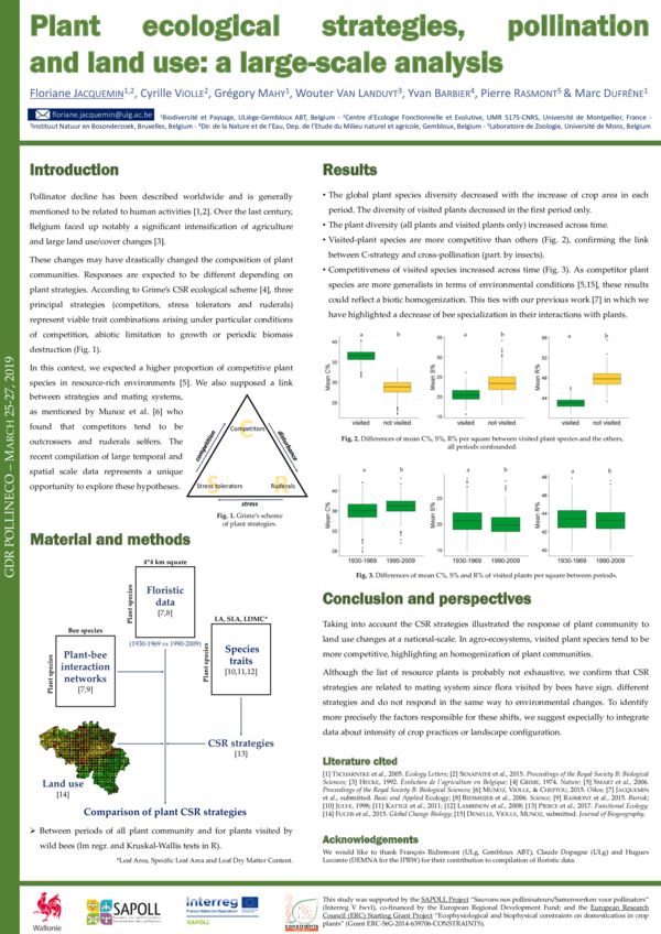 (PDF) Plant ecological strategies, pollination and land use: a large ...