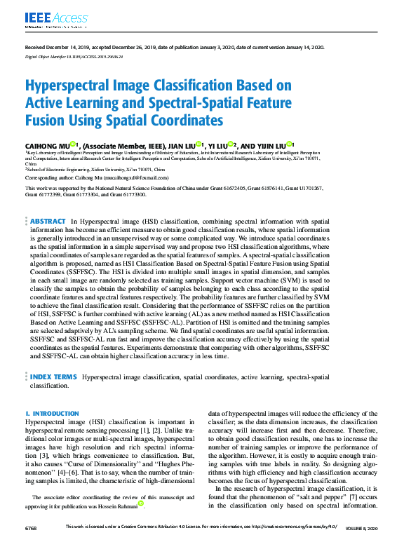 (PDF) Hyperspectral Image Classification Based on Artificial Immune System