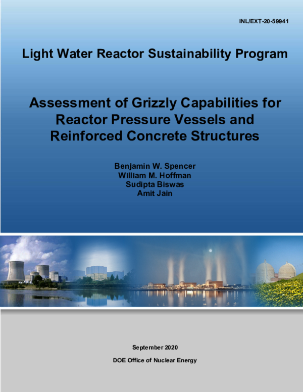 (PDF) Assessment of Grizzly Capabilities for Reactor Pressure Vessels ...