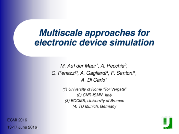(PDF) Multiscale approaches for electronic device simulation