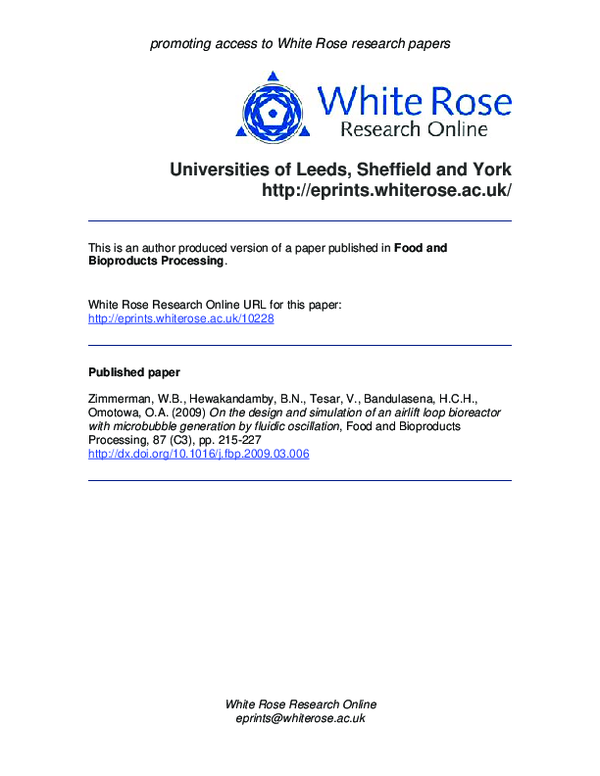 (PDF) On the design and simulation of an airlift loop bioreactor with ...