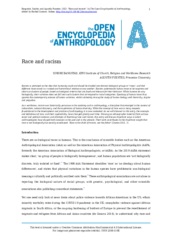 (PDF) Race and racism
