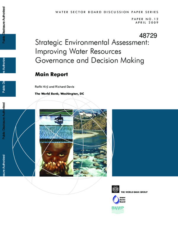(PDF) Strategic environmental assessment : improving water resources ...