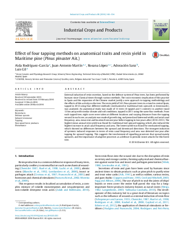 (PDF) Effect of four tapping methods on anatomical traits and resin ...
