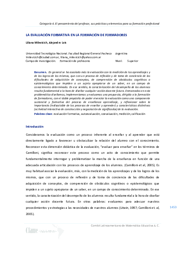 (PDF) La evaluación formativa en la formación de formadores