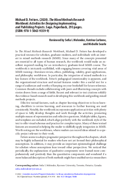 (PDF) The Mixed Methods Research Workbook: Activities for Designing ...