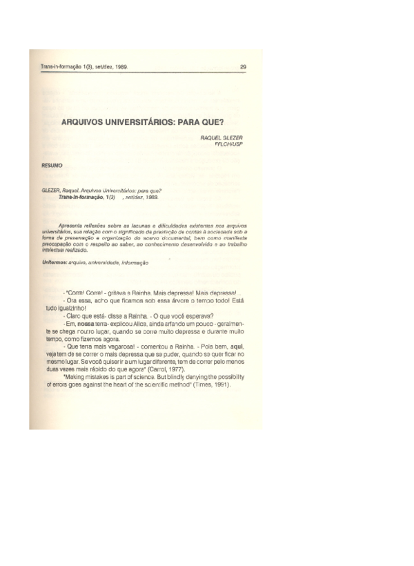 (PDF) Arquivos universitários: para que?