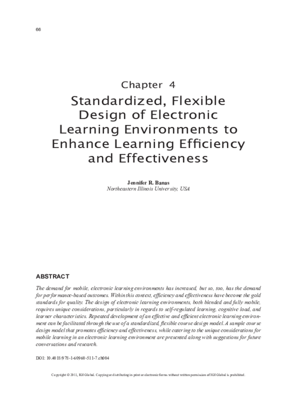 (PDF) Standardized, Flexible Design of Electronic Learning Environments ...