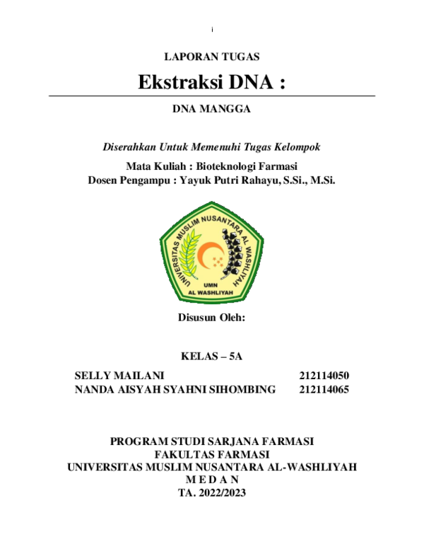 (PDF) Ekstraksi DNA