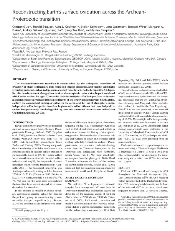 (PDF) Carbonate carbon and oxygen isotopes were measured using a ...