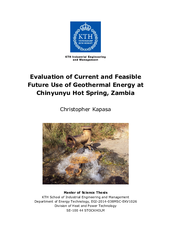 (PDF) Evaluation of Current and Feasible Future Use of Geothermal ...