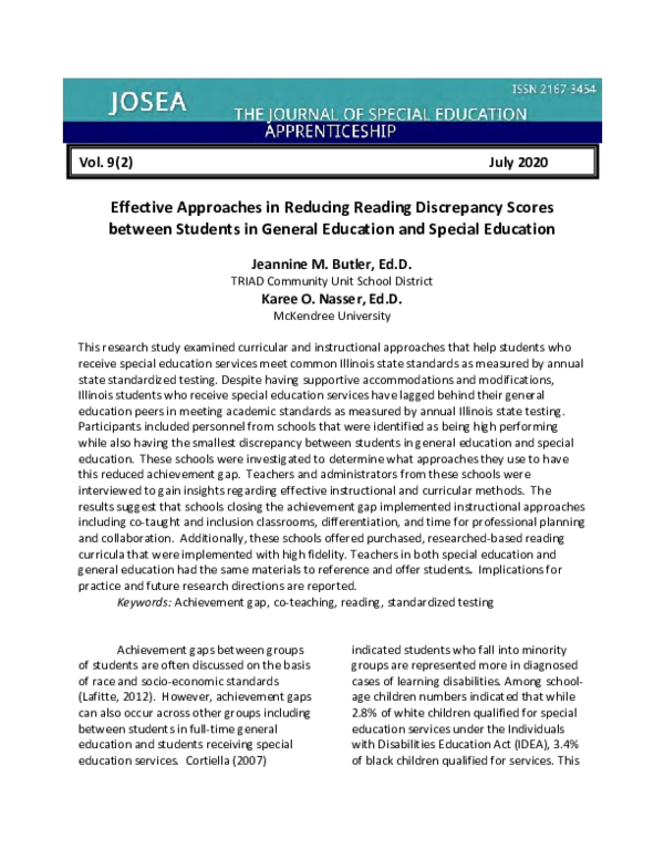 (PDF) Effective Approaches in Reducing Reading Discrepancy Scores ...