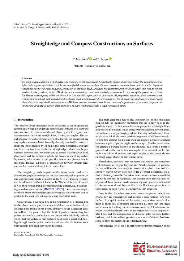 (PDF) Straightedge and Compass Constructions on Surfaces
