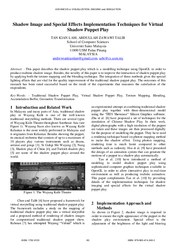 (PDF) Shadow image and special effects implementation techniques for ...