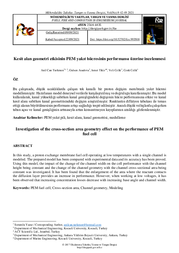 (PDF) Investigation of the cross-section area geometry effect on the ...