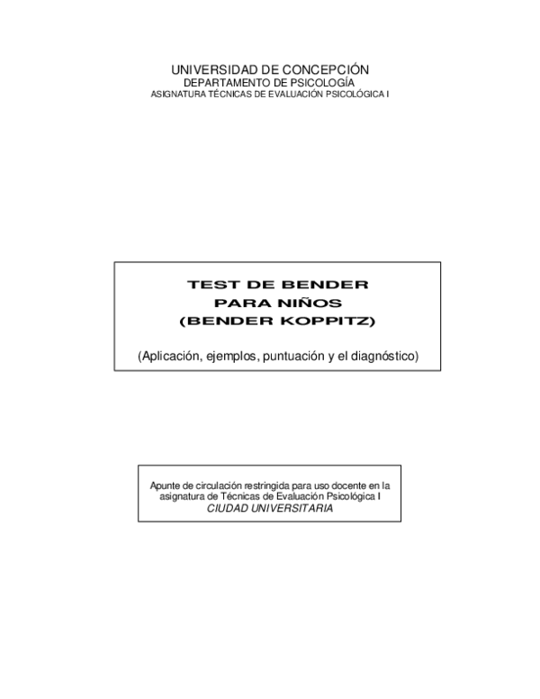 (PDF) EXPLICACION TEST DE BENDER