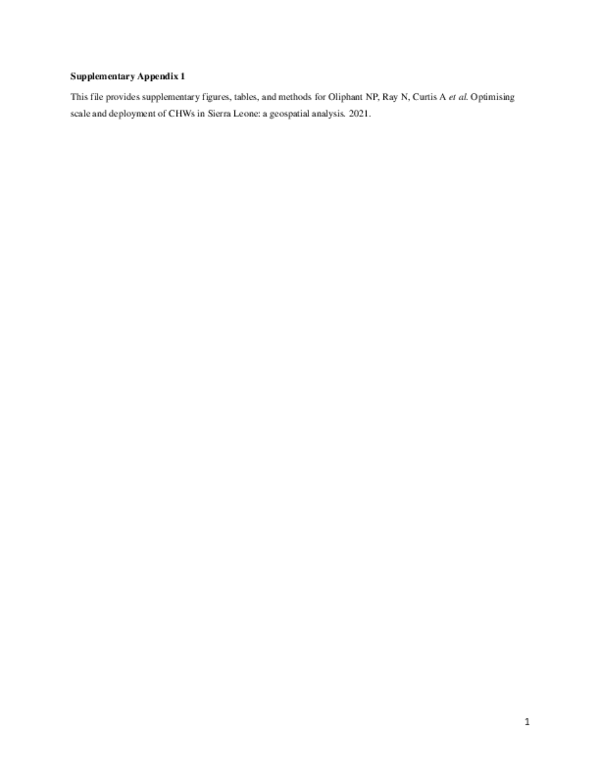 (PDF) Supplementary appendix 1b of Oliphant NP, Ray N, Curtis A et al ...