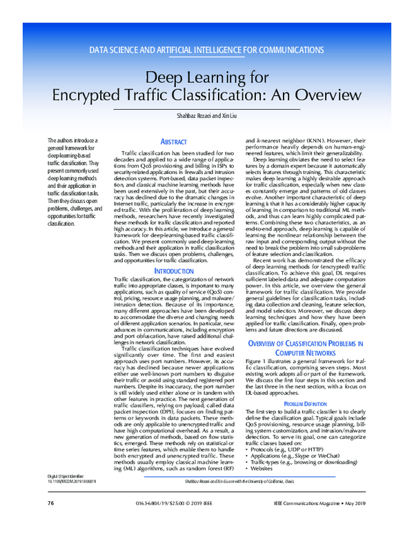 Pdf Deep Learning For Encrypted Traffic Classification In The Face Of Data Drift An Empirical