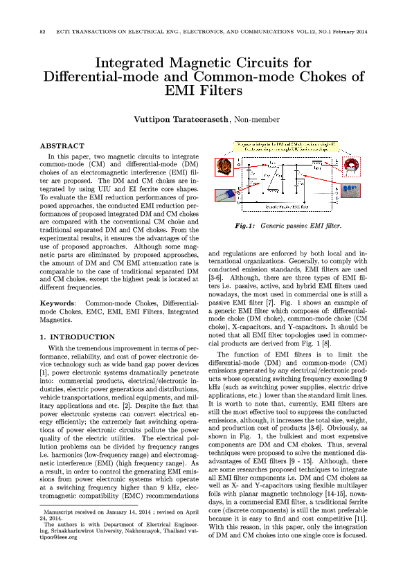 (PDF) Integrated Magnetic Circuits for Differential-mode and Common ...