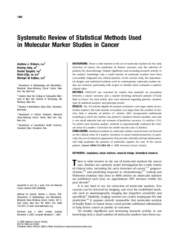 (PDF) Systematic review of statistical methods used to analyze Seattle ...