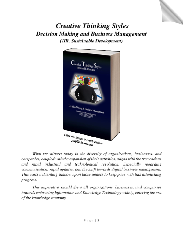 (PDF) Creative Thinking Styles